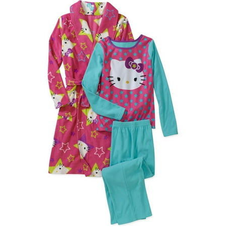 Hello Kitty Girls' 3 Piece Robe Set - Walmart.com