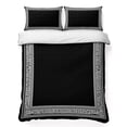 Black Abstract Geometric 3 Pieces Quilt Set,1 Quilt with 2 Shams,Back ...