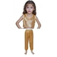 CAICJ98 Girls Metallic Outfit Sequin Dance Shiny Crop Top for Dancing ...