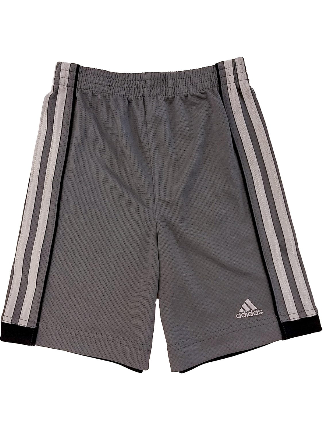 Adidas Climate Boys Gray Stripe Athletic Basketball Gym Shorts ...