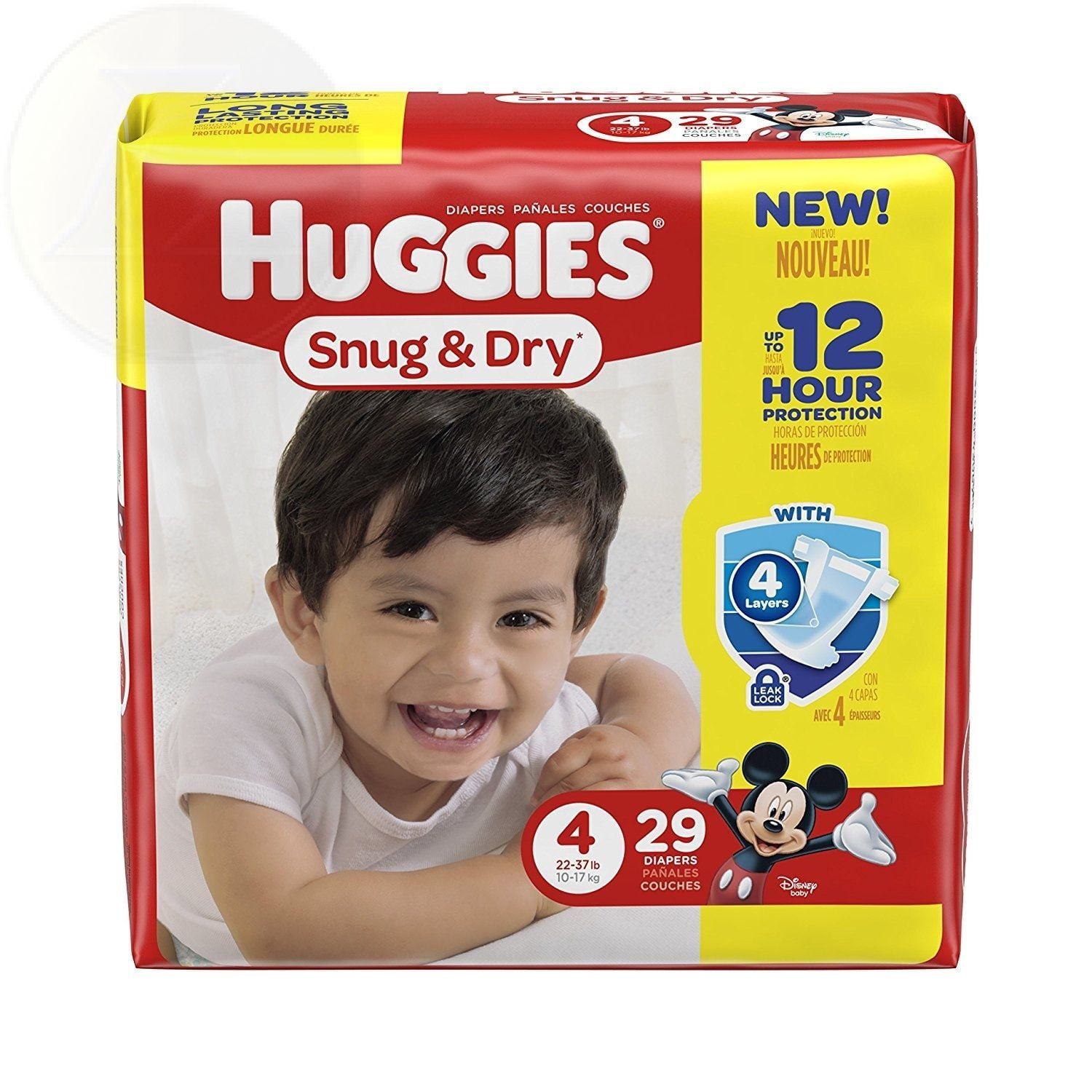 Huggies snug and dry diapers, step 4, jumbo pack part no. 43089 (29 ...