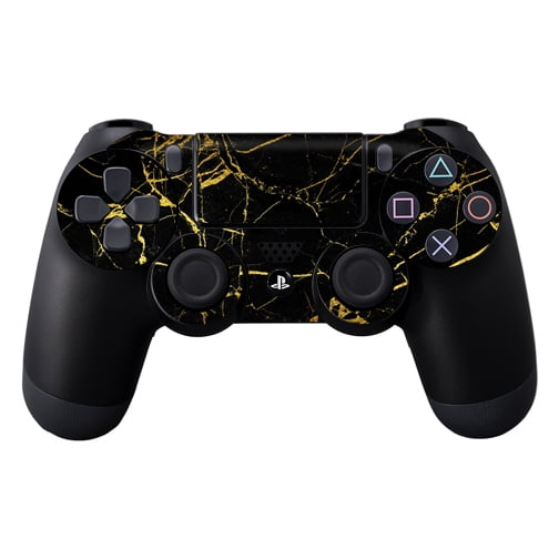 Skin Decal Wrap For Sony Ps4 Controller Black Gold Marble