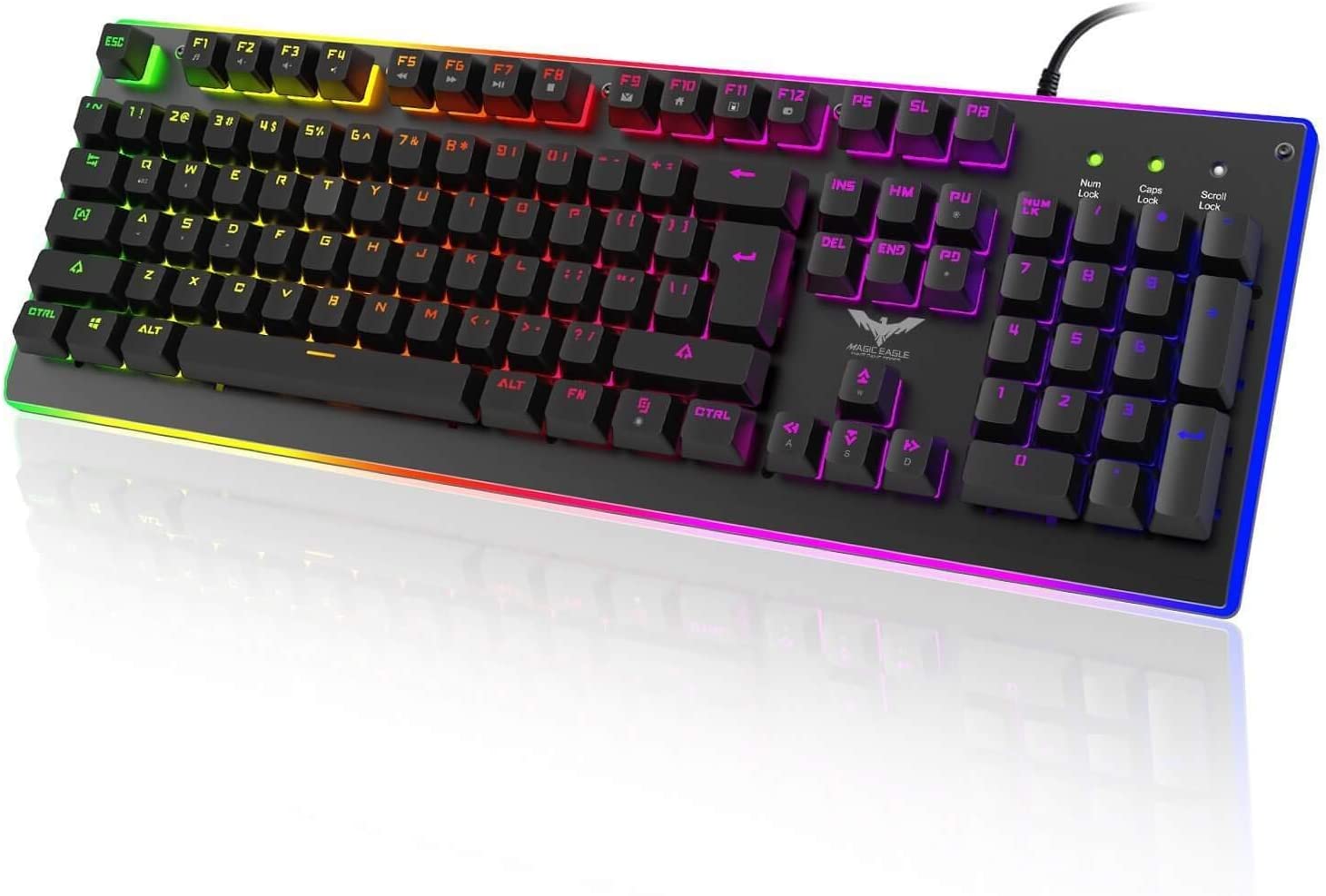 Restored HAVIT RGB Backlit Wired Membrane Gaming Keyboard - Mechanical ...