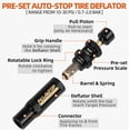 Adjustable Auto-Stop Tire Deflator Valve Kit (10-30 PSI) 8 PCS Screw-on ...