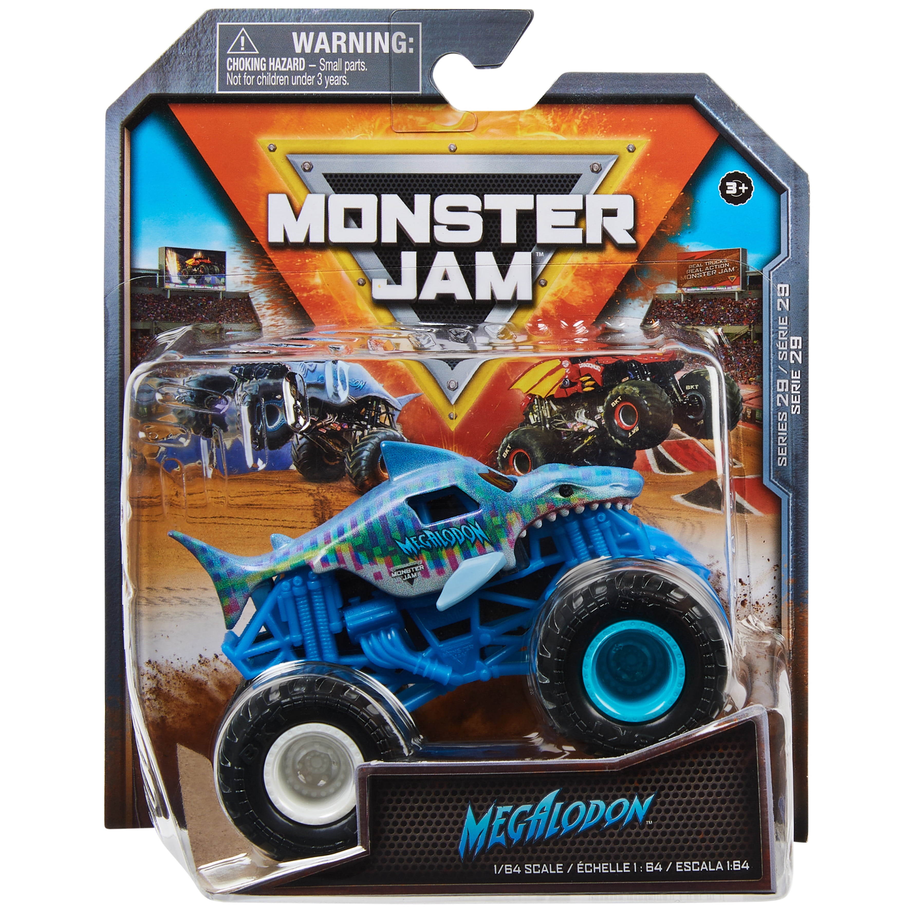 Monster Jam Megalodon - 1:64 Scale Monster Trucks, Girl and Boy Toys ...
