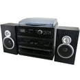 Trexonic 3-Speed Turntable, CD, Dual Cassette, BT, FM Radio, USB/SD Recorder, Wired Speakers ...