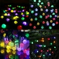 NEX Outdoor Solar String Lights 31.16FT 50 LED Waterproof Fairy Crystal ...
