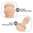 BESTYASH 2Pcs Wooden Finial Ends Unfinished Decorative Tops for ...
