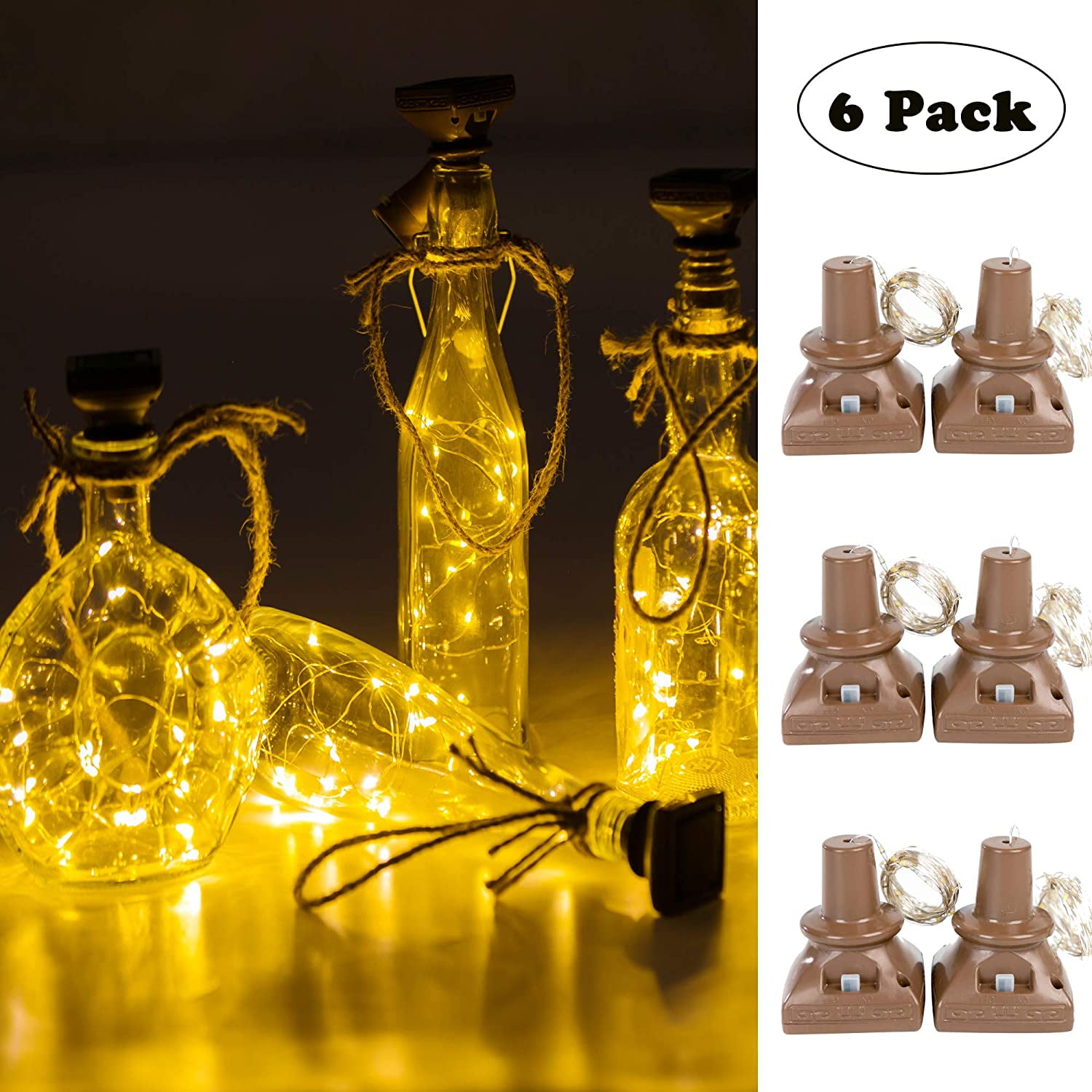 Click here for Bamaia Solar Powered Wine Bottle Lights  6 Pack 20... prices