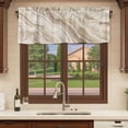 Abstract Lines 2 Panels Kitchen Valance, Granite Brown Marble Texture ...
