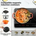 Sunmaki Portable Double Induction Cooktop 1800W Induction Cooker Sensor ...