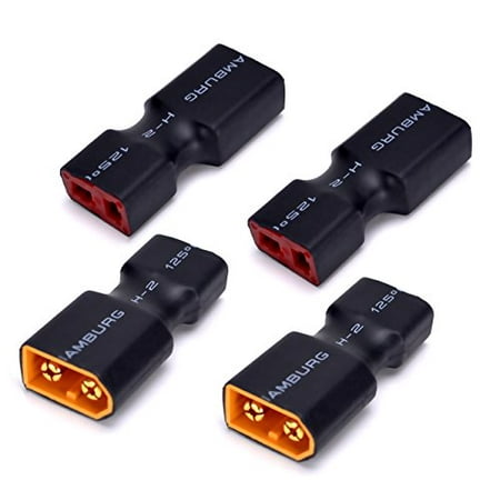 FPVDrone Male XT60 to Female Deans T-Plug Connector Adapter No Wires RC LiPo Battery Connectors ...
