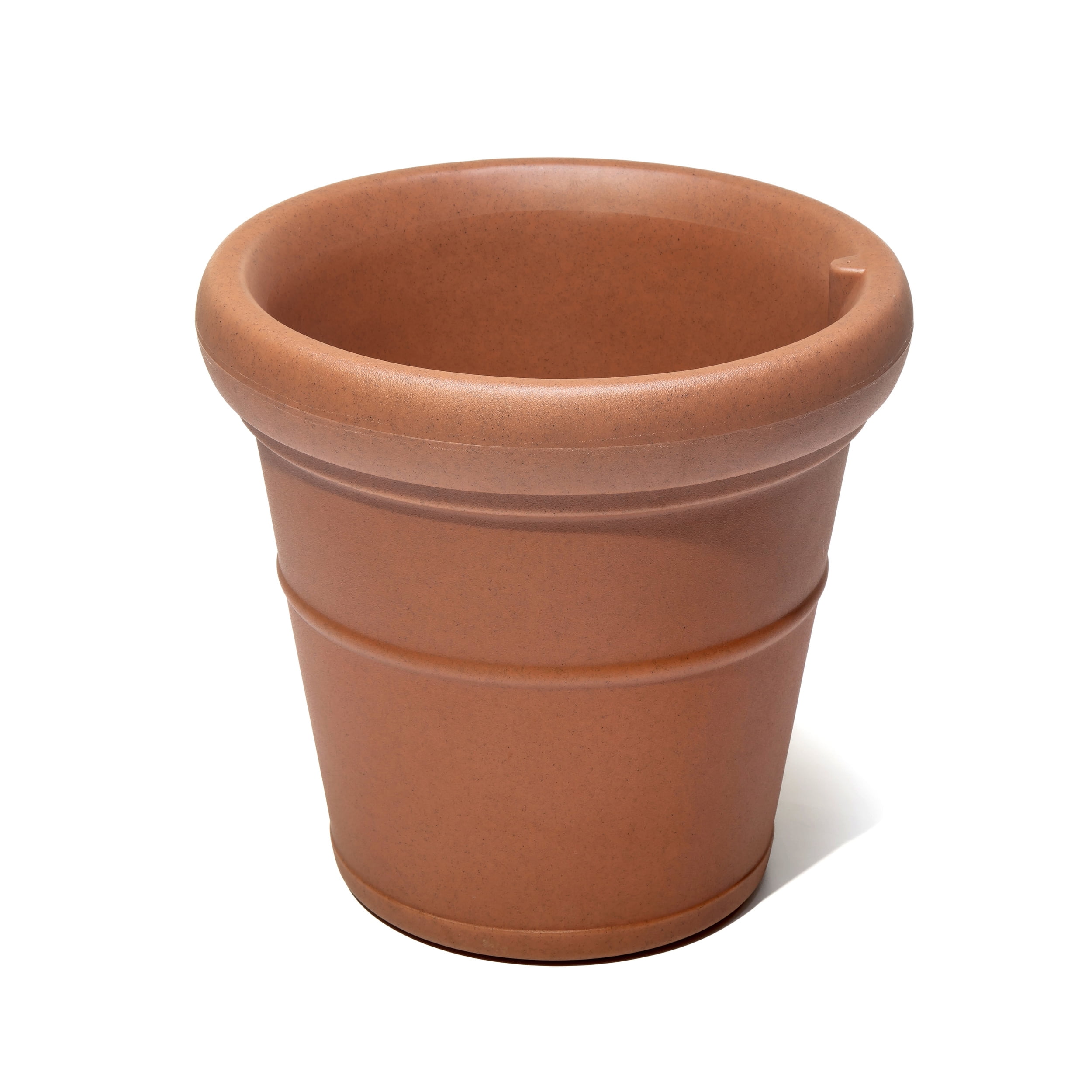 Step2 Claremont Plastic Terracotta Round Planter 15" W x 15" D x 28" H ...