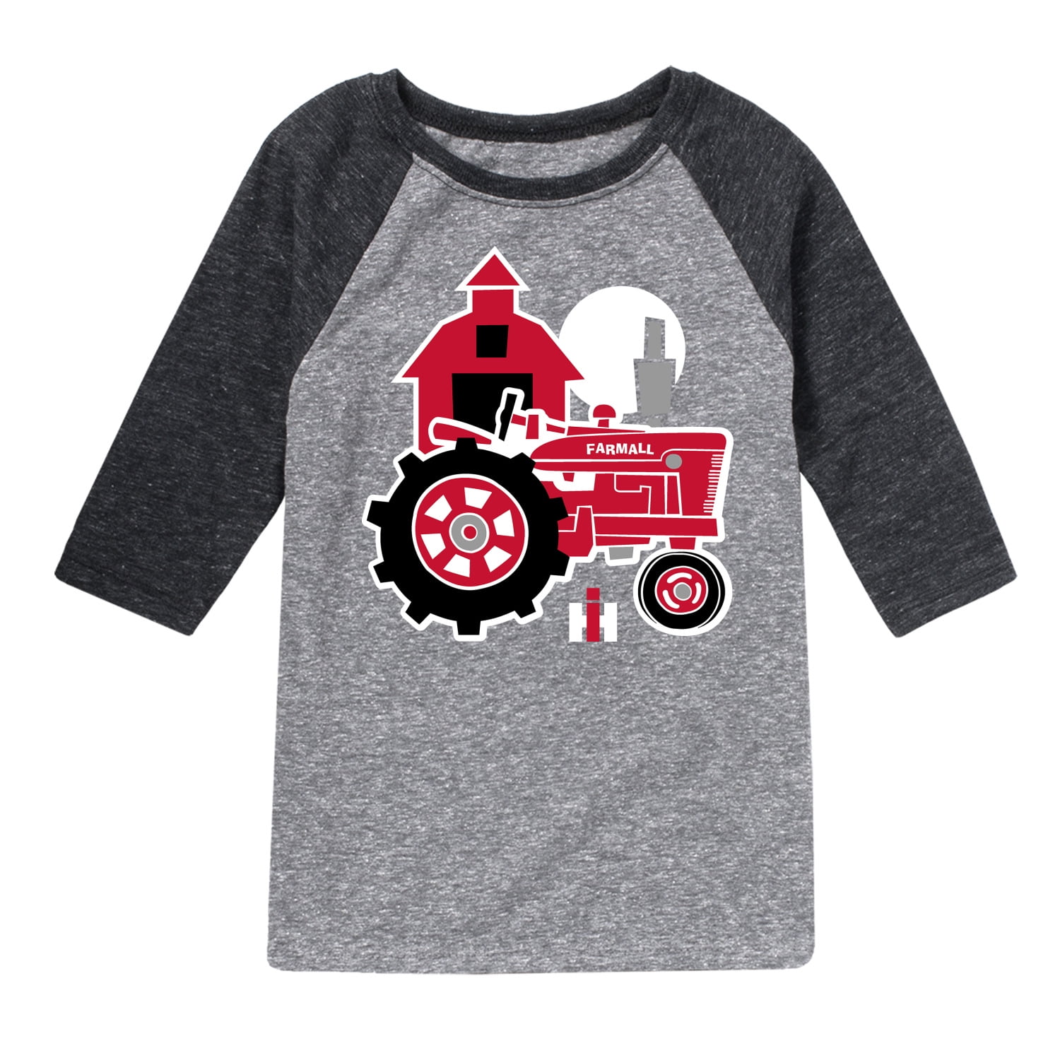 Farmall - Tractor And Barn - Toddler Raglan Graphic T-Shirt - Walmart.com