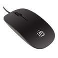 Manhattan Silhouette Optical Mouse USB, Three Buttons with Scroll Wheel, 1000 dpi, Black ...