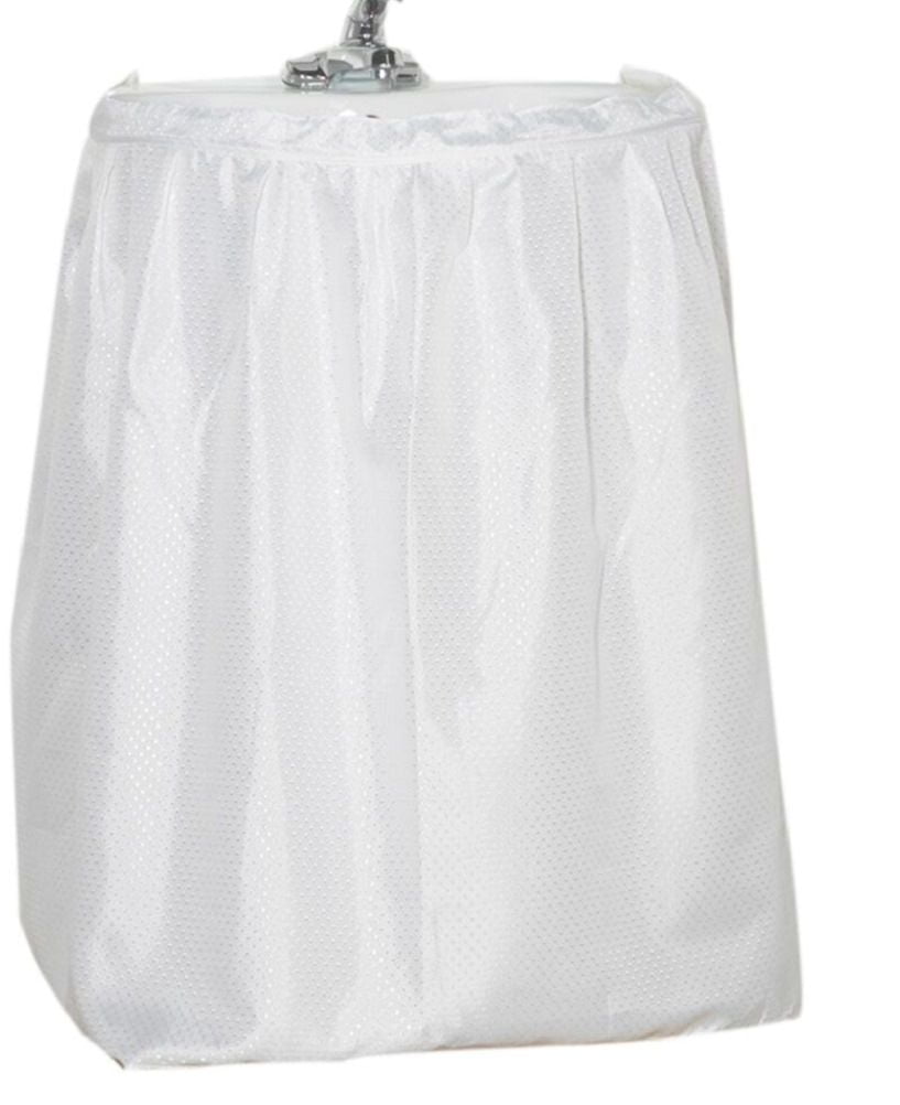 Royal Bath Lauren 100% Polyester Dobby Fabric Sink Drape With Adhesive ...