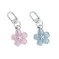 10Pcs Resin Sakuras Keyring Charm Cherrys Blossoms Pendant Keychain ...