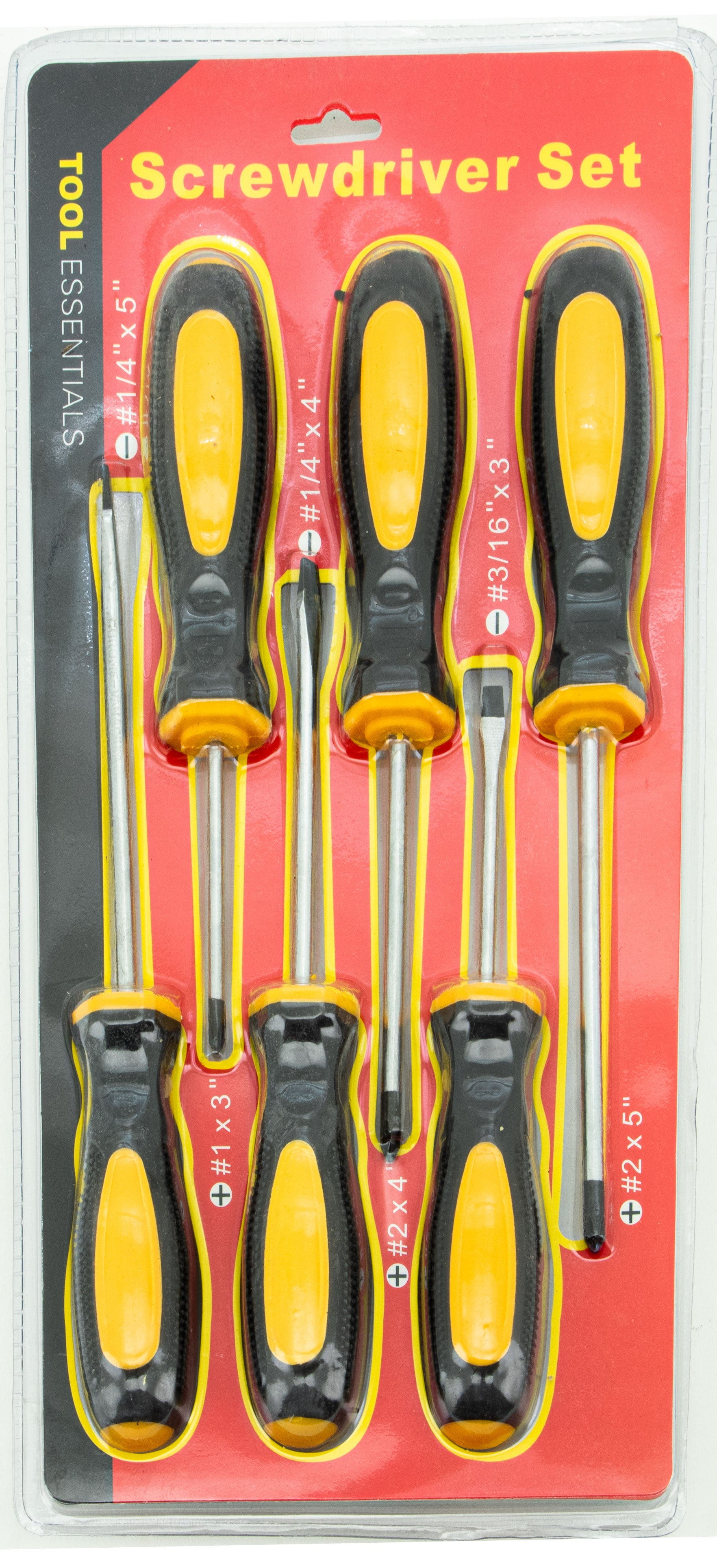 Tool Essentials 6pc 3", 4", & 5" Screwdriver Set - Walmart.com