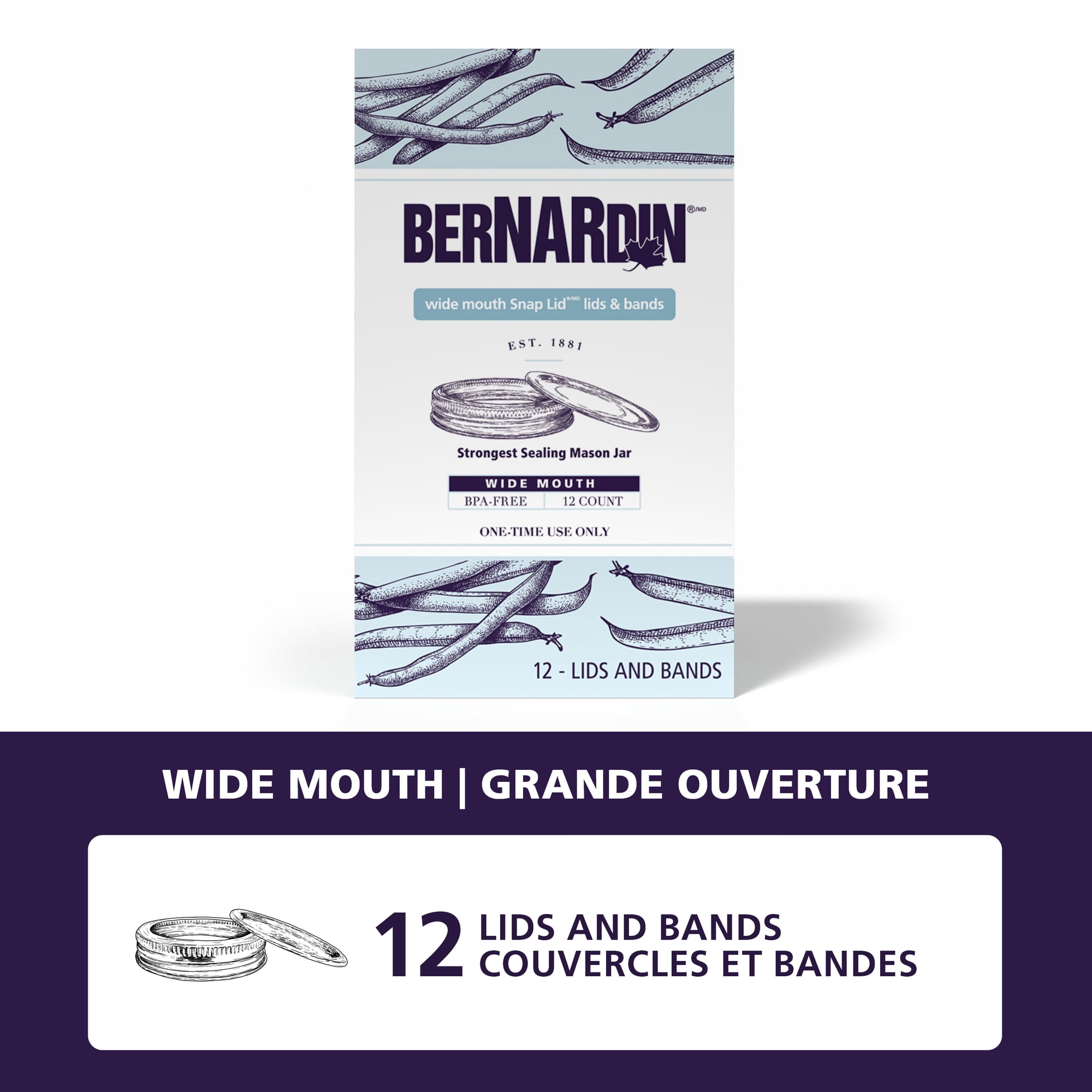 Click here for Bernardin Mason Jar Lids And Bands  Wide Mouth  12... prices