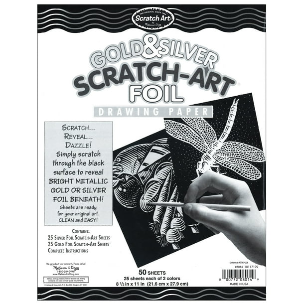 Metallic Foil Scratch-Art® Paper, 50 sheets - Walmart.com