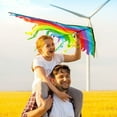Colorful Rainbow Kite Long Tail Nylon Outdoor Kites Flying Toys For ...