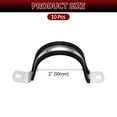 10 Pack 2" (50mm) Stainless Steel Two Hole U Bracket Clamp, Rubber ...