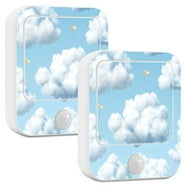 2 Pack Small Portable LED Night Light, Cordless Battery Powered, Eye ...