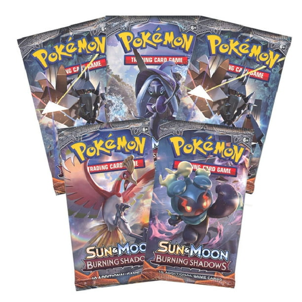 Pokemon Cards - Sun & Moon Burning Shadows - Booster Packs (5 Pack Lot) - Walmart.com - Walmart.com