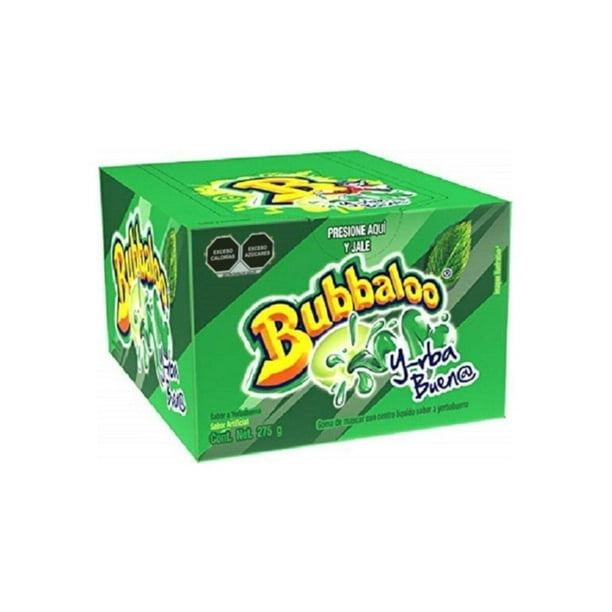 Pack de 32 Chicle Bubbaloo Yerbabuena de 50 piezas Bubbaloo Yerbabuena ...