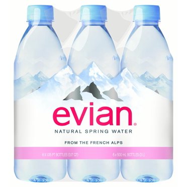 Evian Natural Spring Drinking Water, Big Pack, 11.2 Fl Oz, 24 Count ...