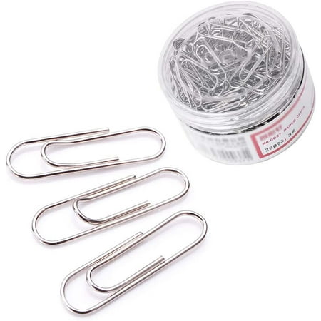 Lonbiaci Small Paperclips Smooth, 200 Pack 1.2 Inch/ 29mm Mini Metal ...