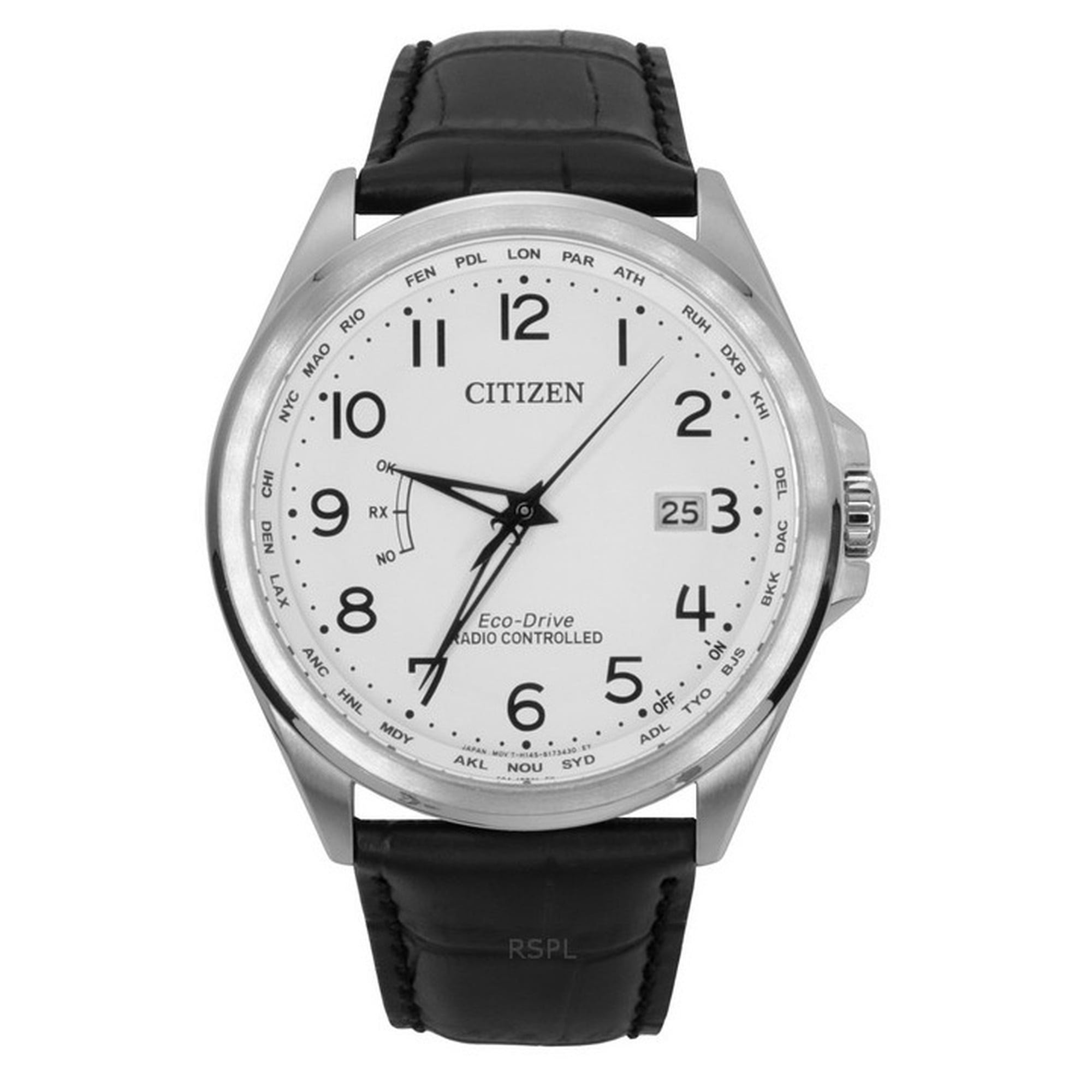 Click here for Citizen Radio Controlled Leather Strap White Dial... prices