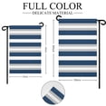 Blue Gray Stripe Garden Flag 28x40 Inch Abstract Double Sided Small ...