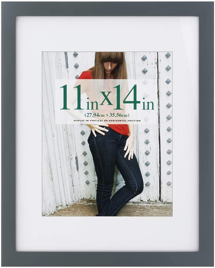 11x14 inch Picture Frame Made of Solid Wood and High Definition Glass ...