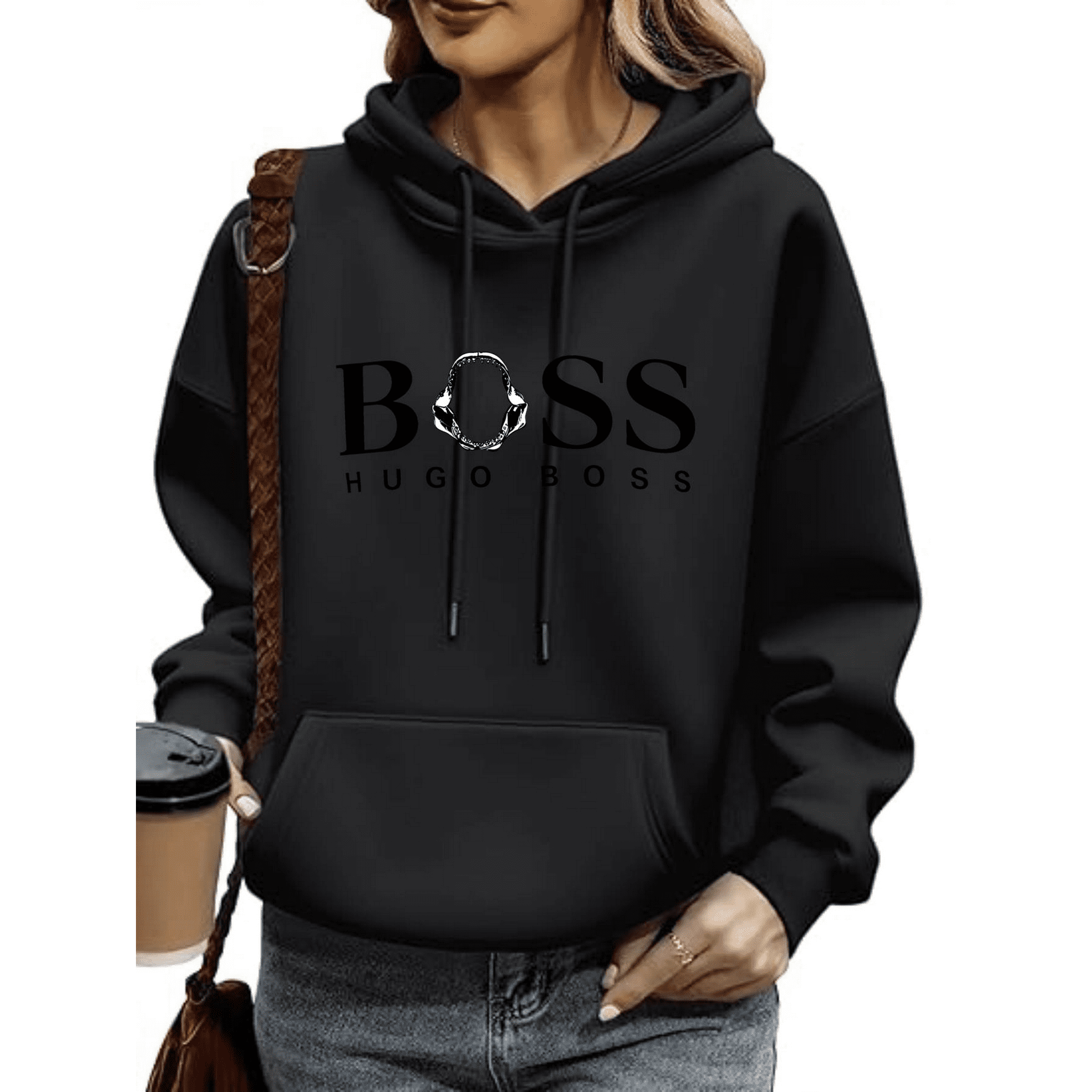 Click here for Generic Womens Pullover Fleece Hoodie With Drawstr... prices