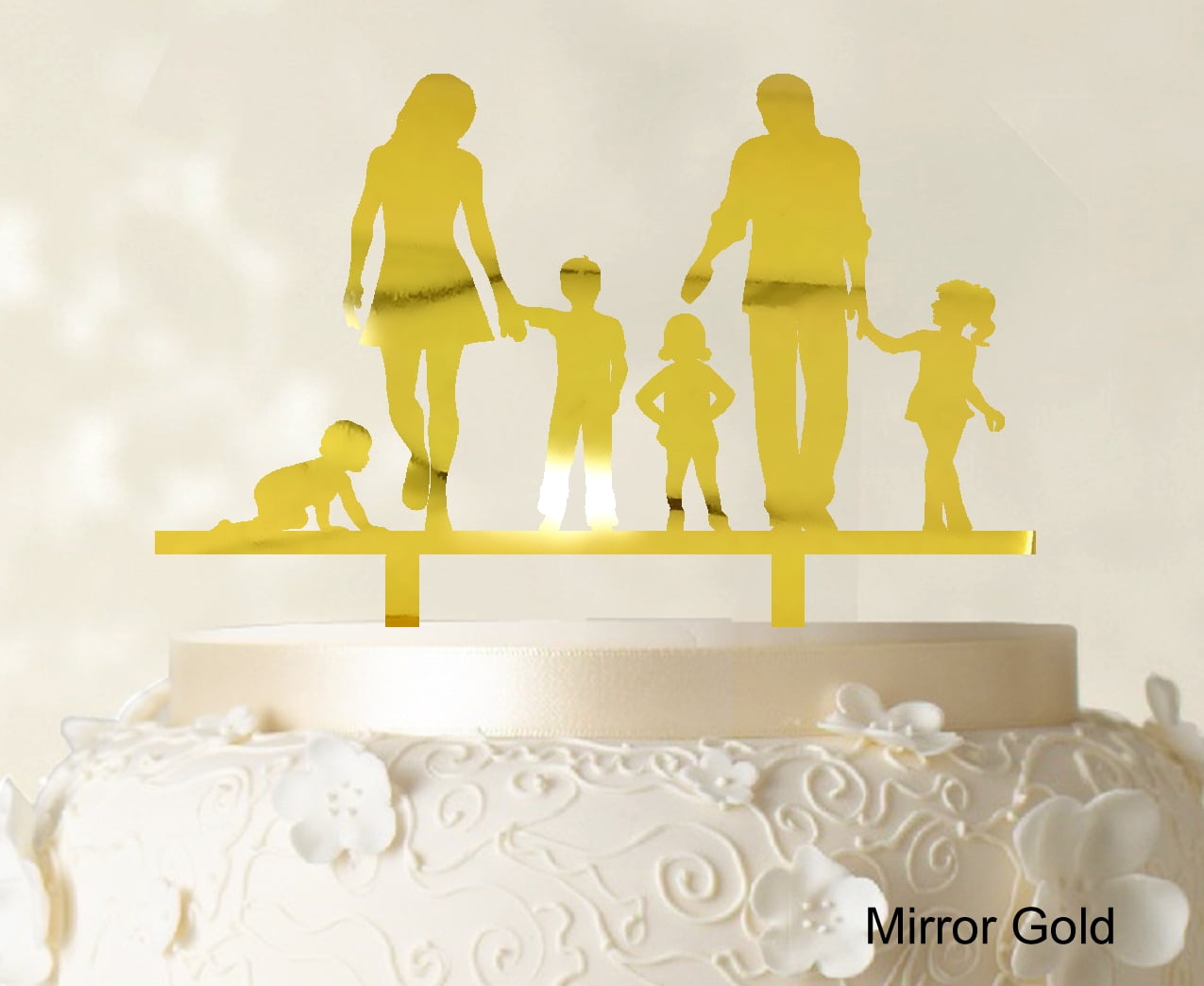 "Personalized Family Cake Topper Custom Silhouette Wedding Cake Topper ...