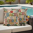 Back to School Outdoor Waterproof Throw Pillow Covers Set of 2, 16"x16 ...
