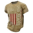 Boy Shirts Size 6-7Y Kids Independence Day Theme Print Crew Neck Short ...