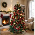 12Pcs Velvet Ribbon Bows Christmas Tree Decorations, 5in x 10in Xmas ...
