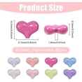 80Pcs 8 Colors Electroplate Opaque Acrylic Beads Heart AB Color Plated ...
