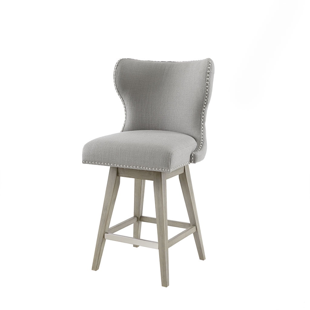 Counter Height Swivel Upholstered Barstool, 180 Degree Swivel Bar Stool ...