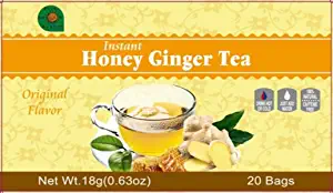 BULKSHOPMARKET INSTANT HONEY GINGER TEA 20 SACHETS 100% PURE FOR HOT OR ...