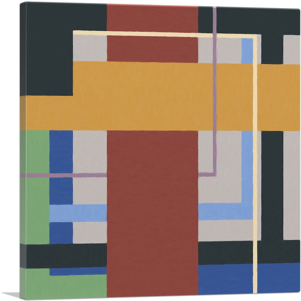 ARTCANVAS Mid-Century Modern Crossing Paths Canvas Art Print - Size: 26 ...
