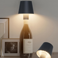 Modern Wireless Bottle Table Lamp Touch Control of 3 Colors and ...