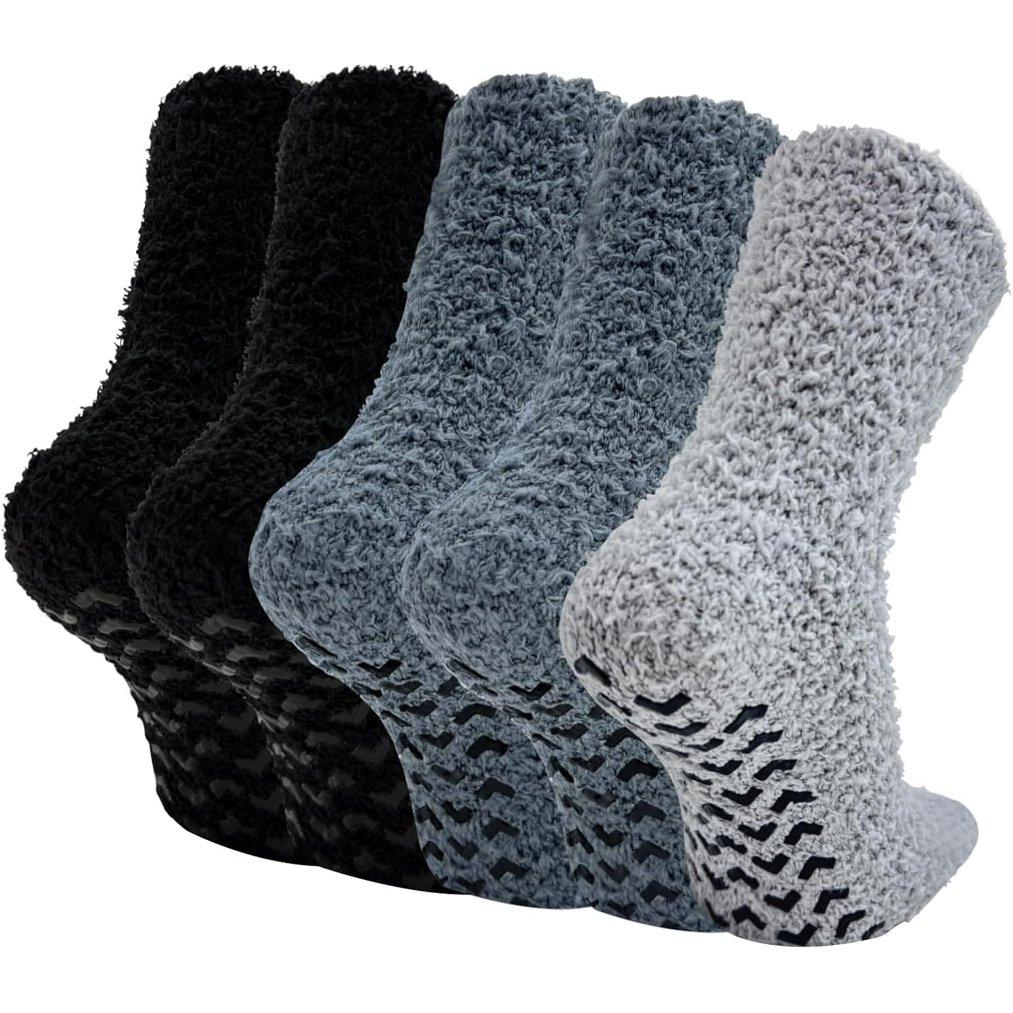Click here for Nobrand Mens Fuzzy Slipper Socks With Non-Slip Gri... prices