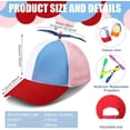 2 Pack Adult Baseball Cap - Brightly Rainbow Color Top Hat with 4 ...