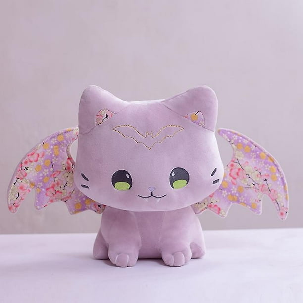 Cute Pink Japanese Cherry Blossom Kimono Style Flying Wings Bat Plush ...