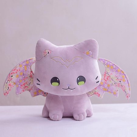 Cute Pink Japanese Cherry Blossom Kimono Style Flying Wings Bat Plush ...