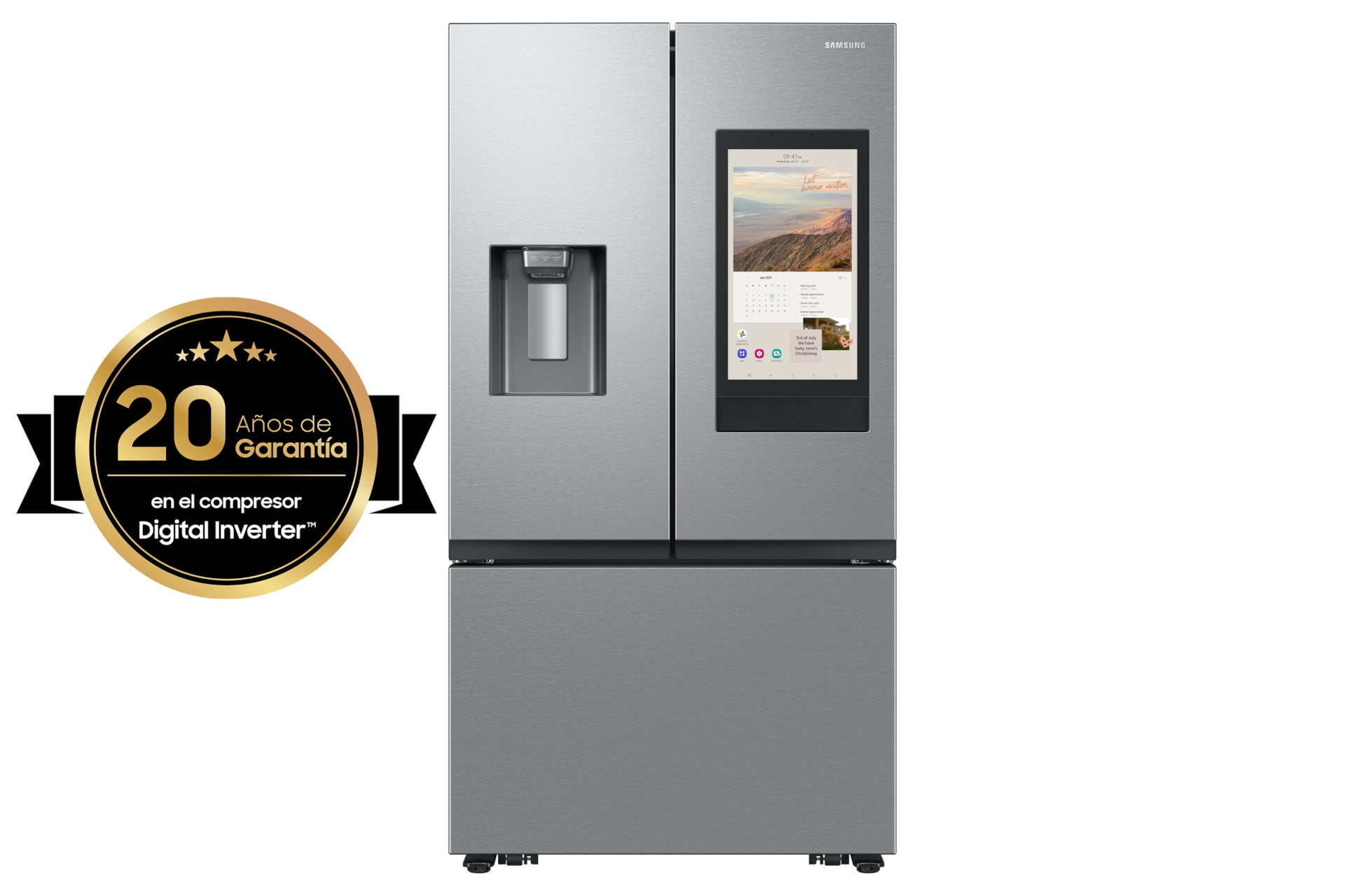 Refrigerador French Door 31 pies cúbicos con Despachador Exterior Gris ...