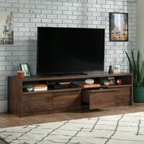 Sauder Harvey Park Engineered Wood Credenza in Grand Walnut Finish ...